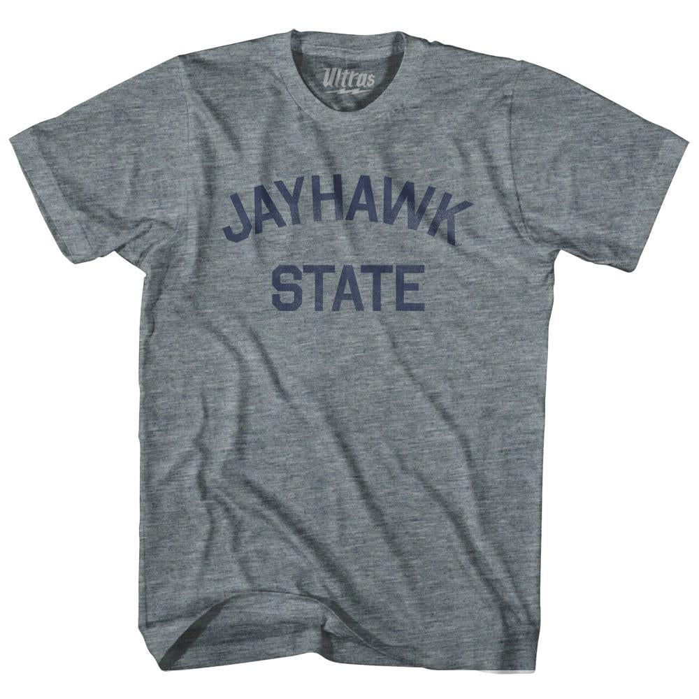 Kansas Jayhawk State Nickname Adult Tri-Blend T-shirt by Ultras – Tribe ...