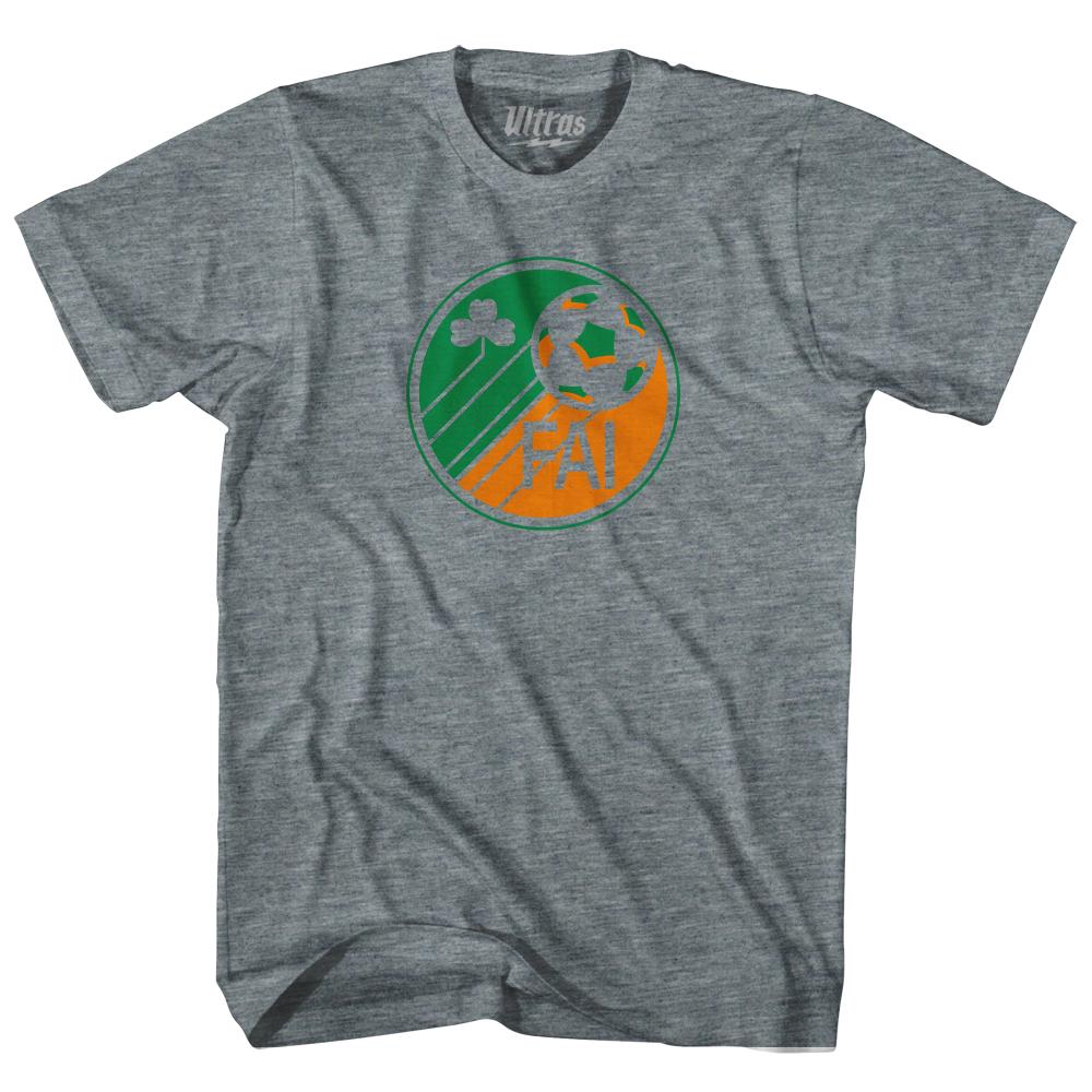 Ireland Soccer Fai Vintage Circle Logo Adult Tri-Blend T-Shirt for Sale ...
